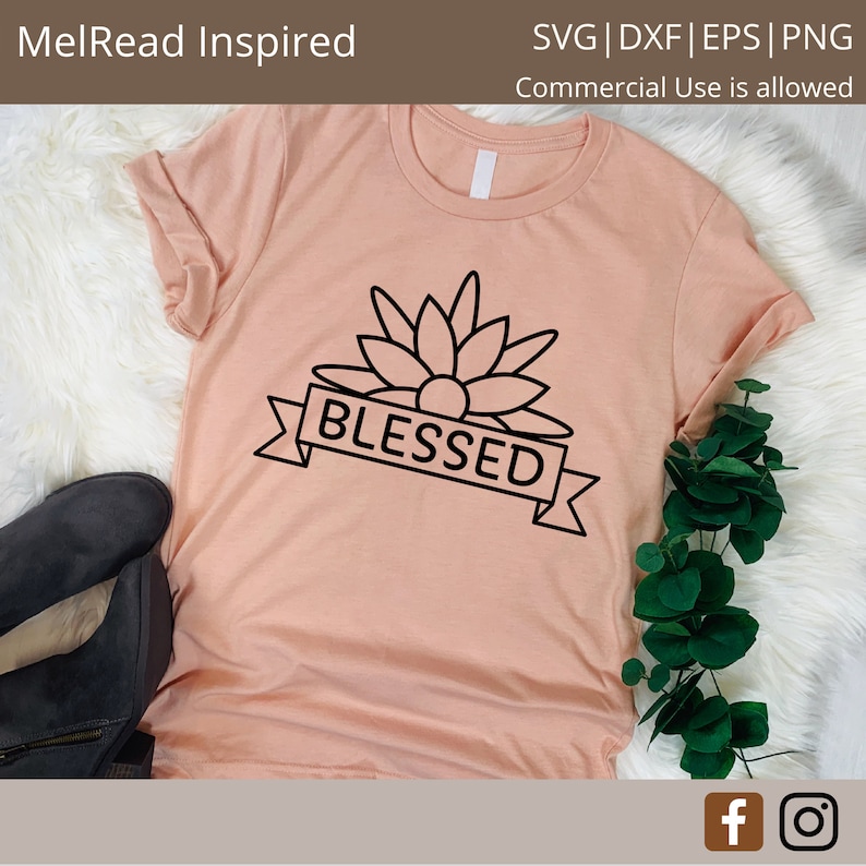 Blessed Svg Blessed Flower Svg Blessed Banner Svg - Etsy