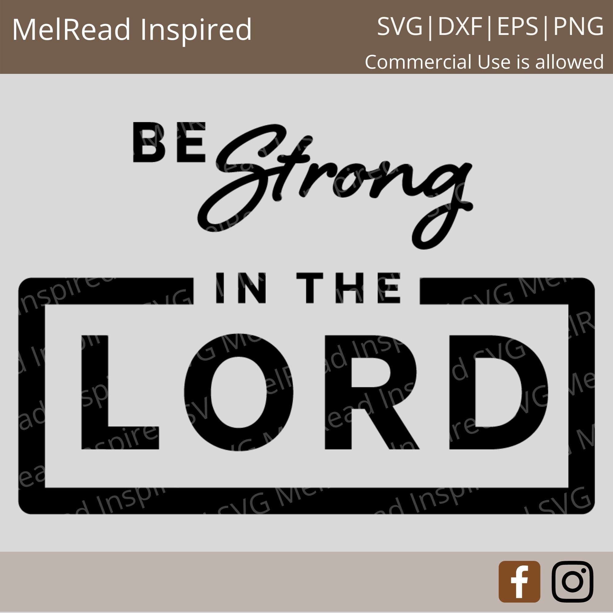 Be Strong in the Lord Svg - Be Strong Svg - in the Lord Svg - Ephesians ...