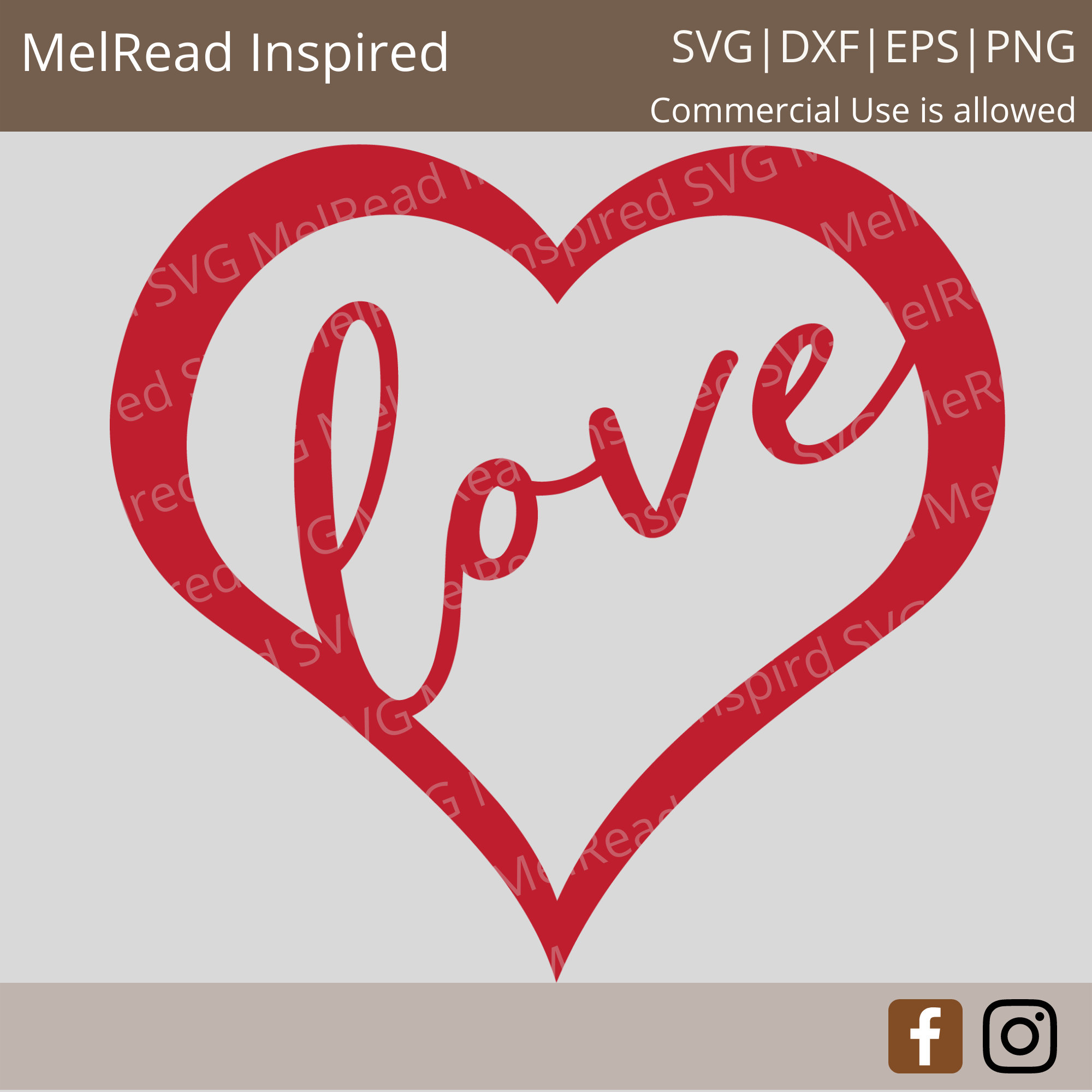Love Svg Heart Svg Valentines Day Cut File Digital File Cricut Cameo - Etsy