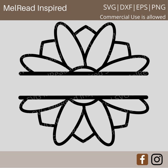 Flower Split Monogram Svg Flower Monogram Svg Flower | Etsy