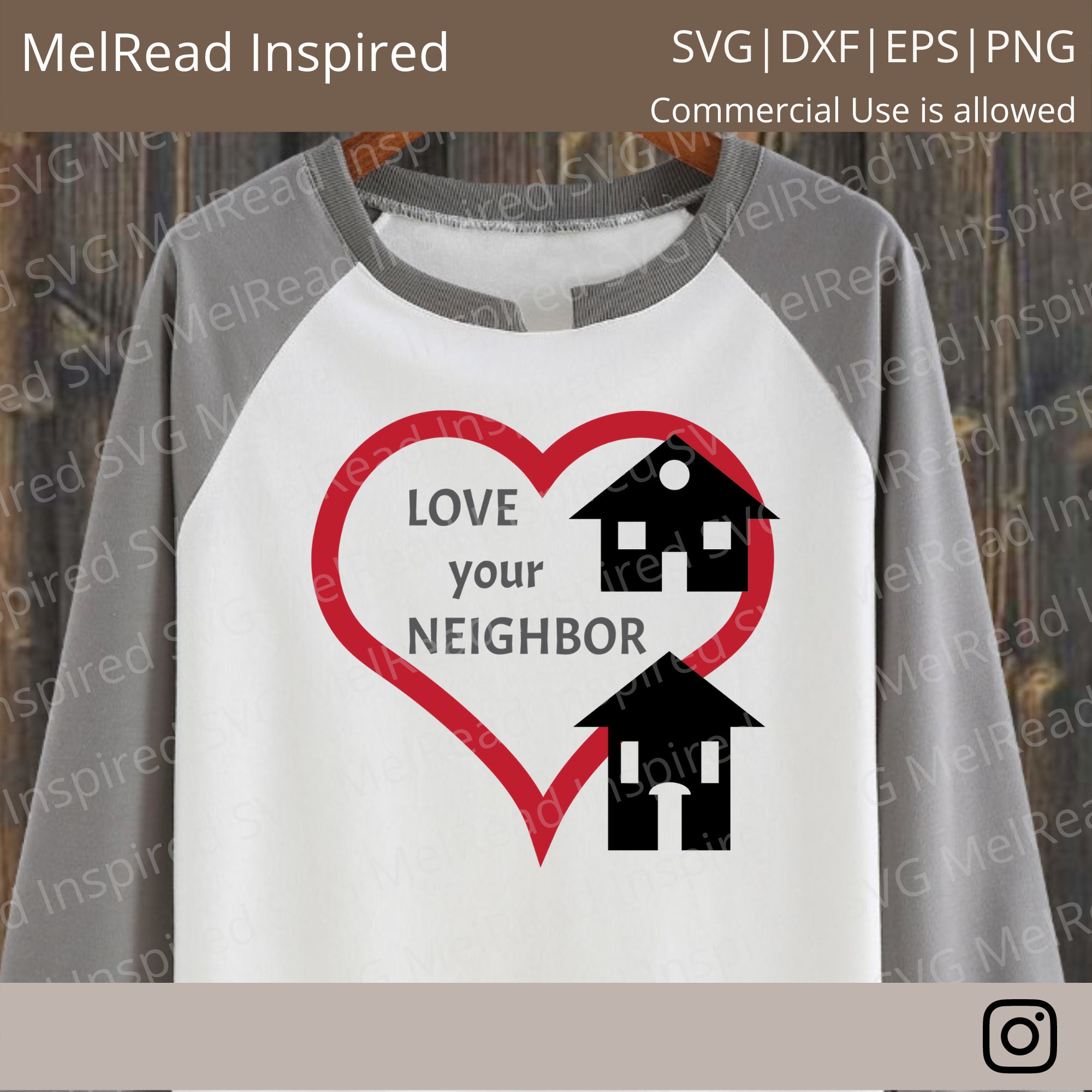 Love Your Neighbor SVG - Love SVG - Valentines Day - Cut File - Digital ...