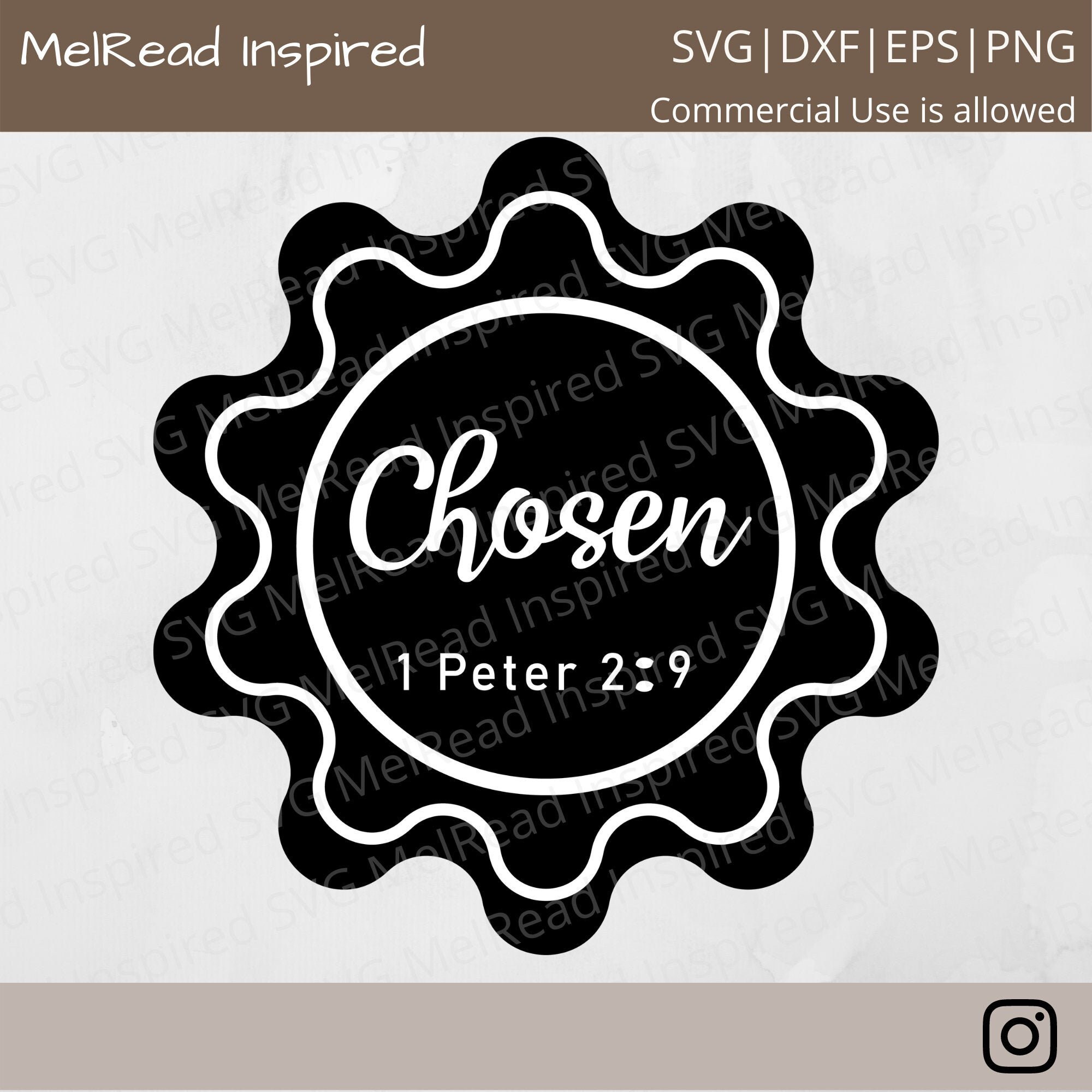 Chosen Svg - Bible Svg - New Testament Svg - 1 Peter 2:9 Svg ...