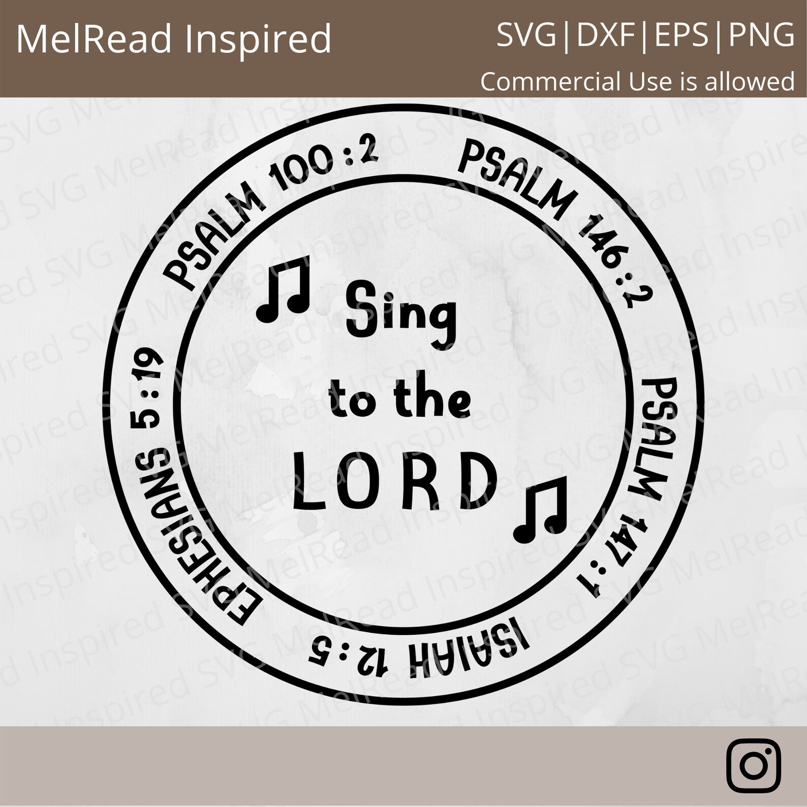 Sing to the Lord Svg - Psalm Svg - Scripture Svg - Christian Svg ...