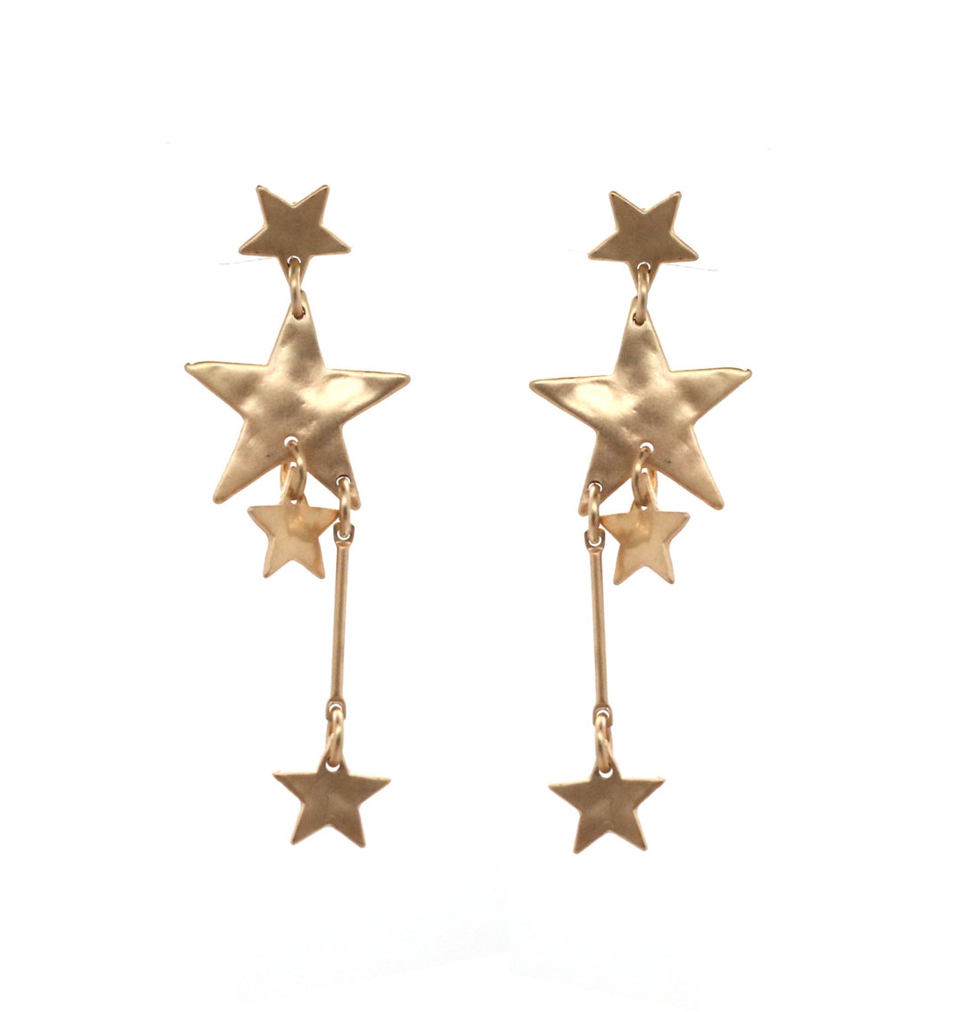 Beautiful Star Shape Earrings, Good for Present, Daily Earring, Special ...
