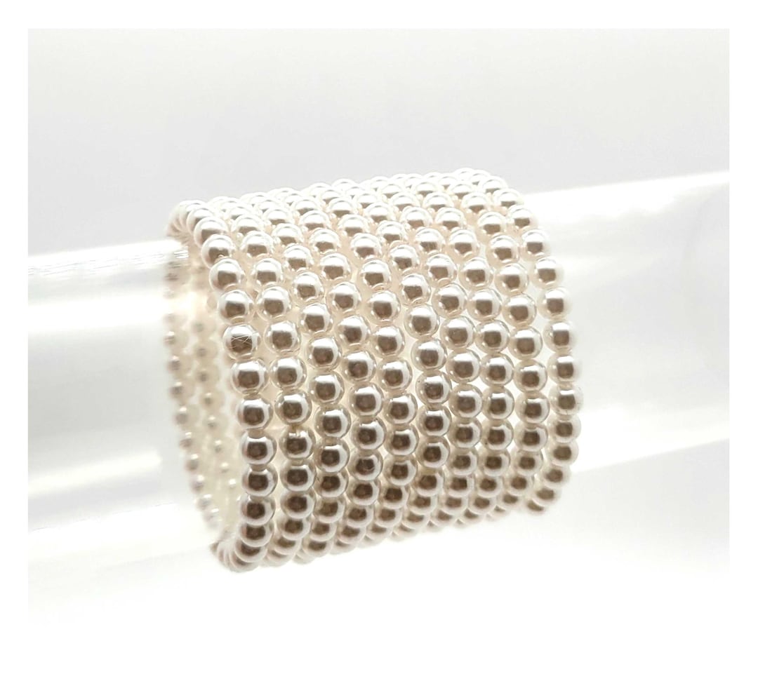 Pearl Layered Stack Bracelets, Daily Pearl Bracelets, - Etsy