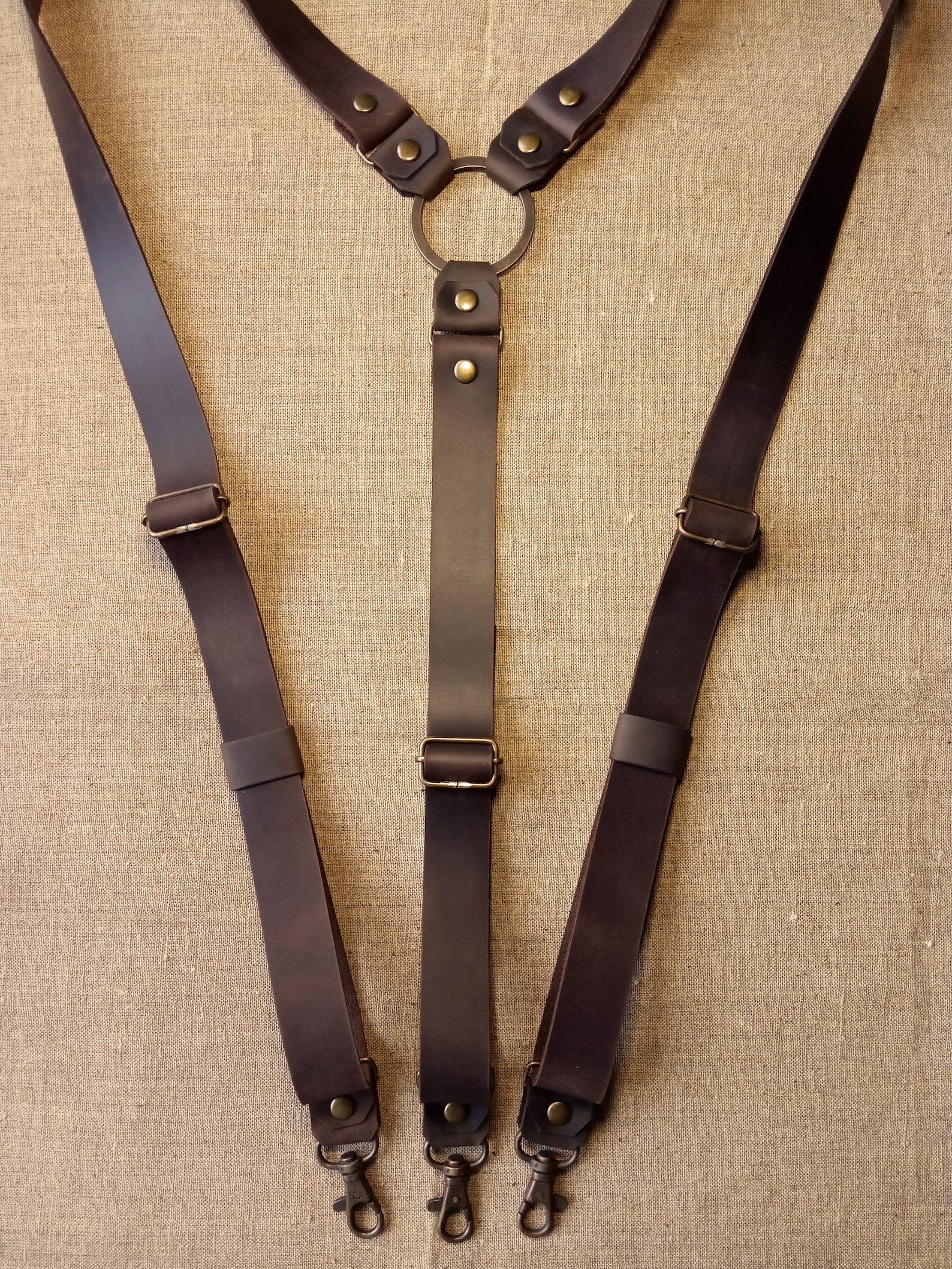 Leather Suspenders, Retro Style, Adjustable Straps, Wedding Braces - Etsy