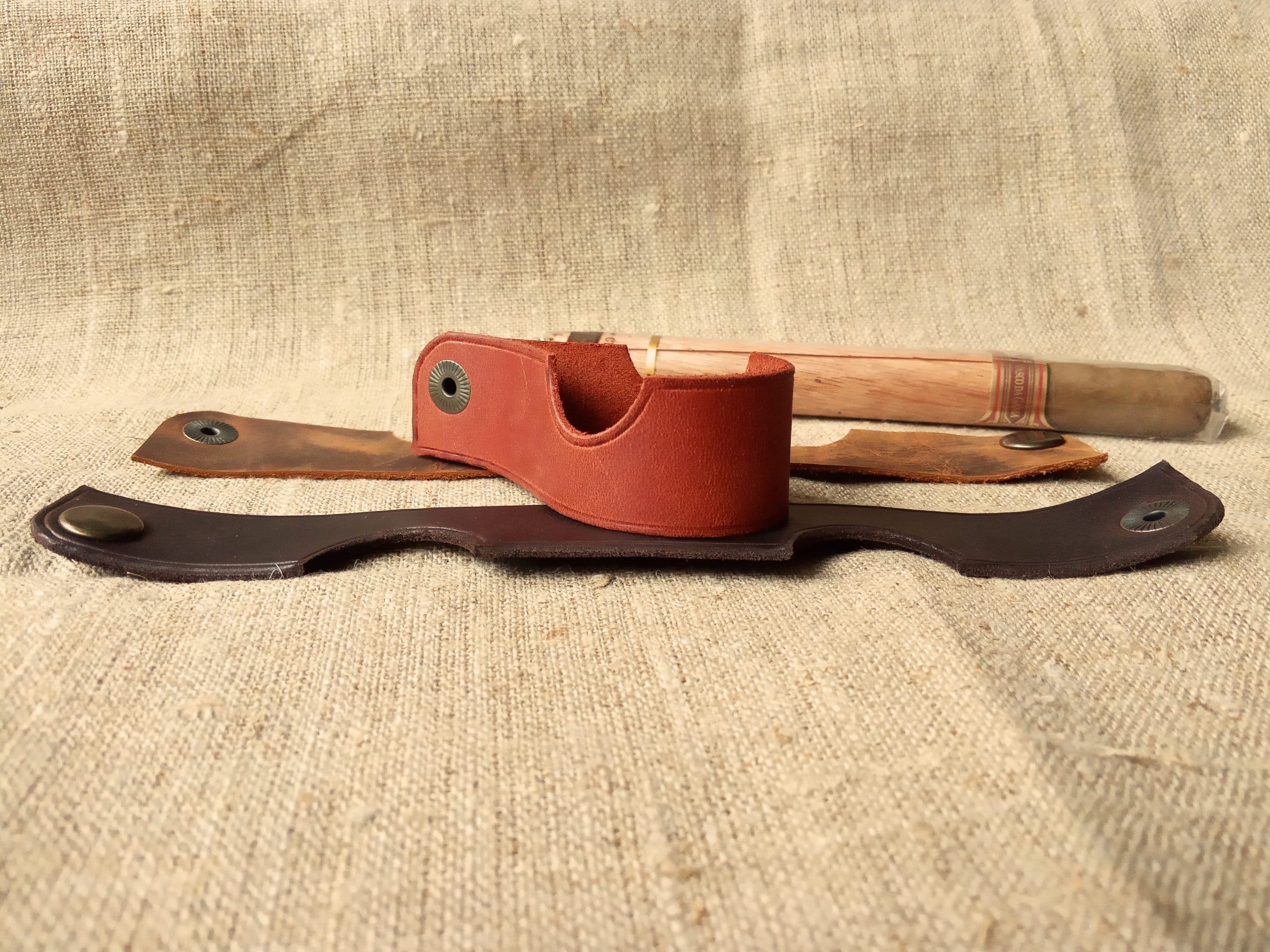 Leather Cigar Rest Leather Personalized Cigar Stand Cigar Gifts Leather ...