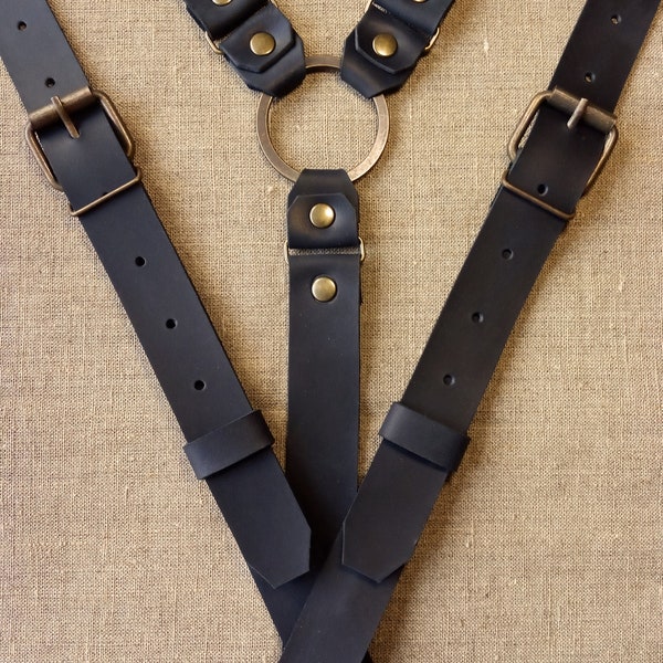 Leather Suspenders - Etsy