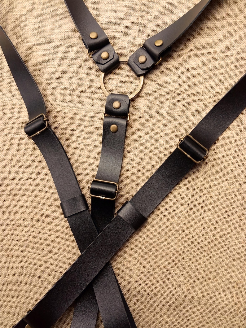 Leather Suspenders, Retro Style, Adjustable Straps, Wedding Braces - Etsy
