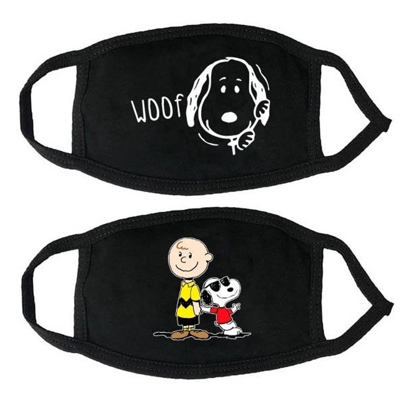 Snoopy Face Mask 100% cotton 8 Styles to choose from free | Etsy