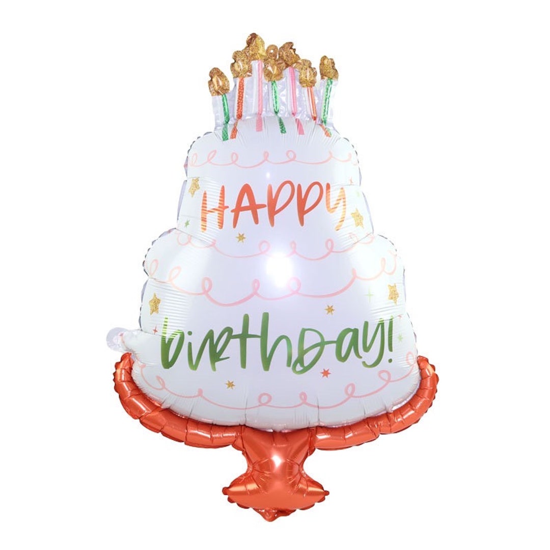 Jumbo Birthday Cake Balloon for Birthday Party, Huge Birthday Balloons ...