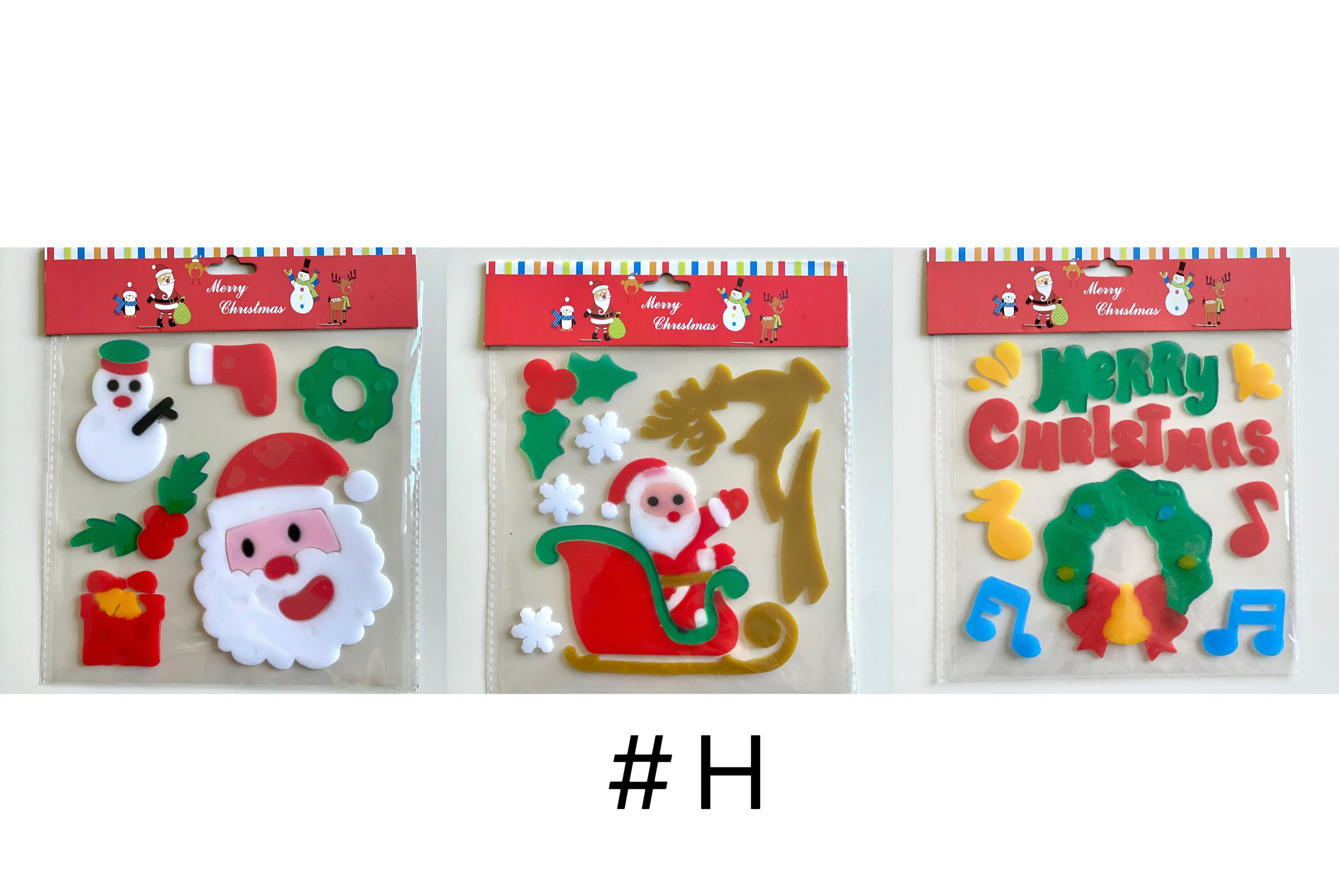 Christmas Window Stickers Gel Clings, Christmas Stickers Decorations ...