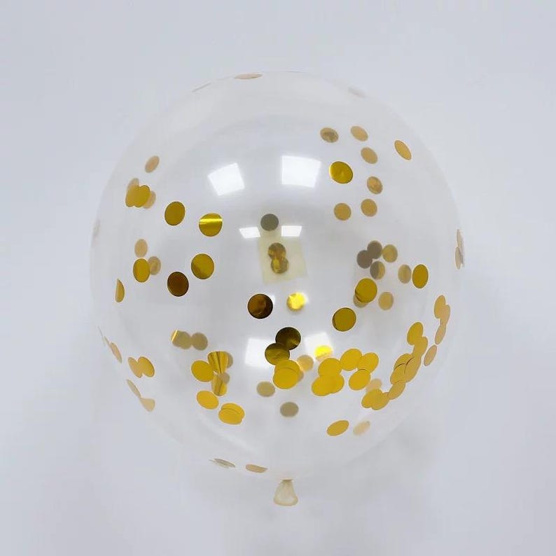 Silver Confetti Ballloons, Gold Confetti Balloons, Rose Gold Confetti ...