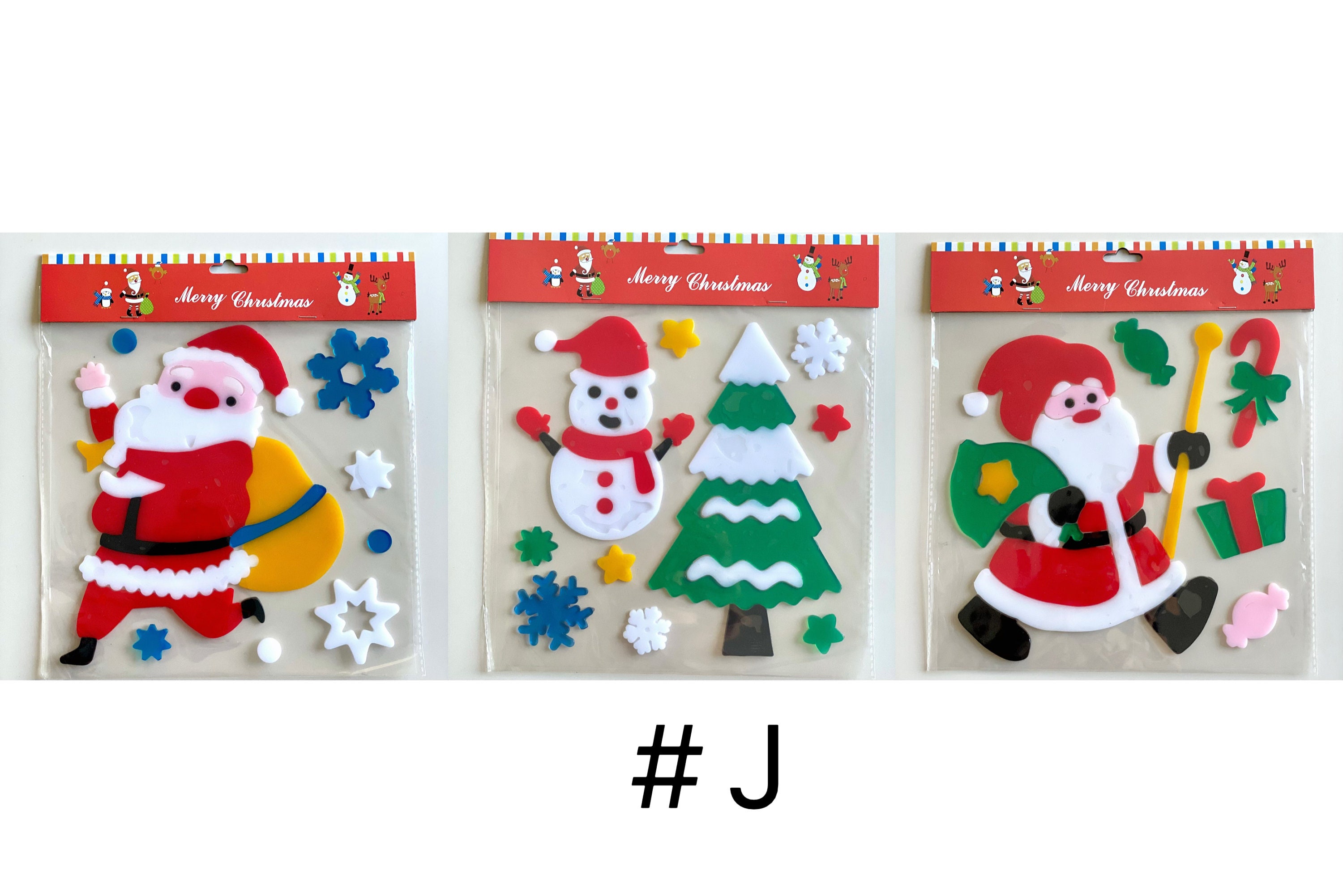 Christmas Window Stickers Gel Clings, Christmas Stickers Decorations ...