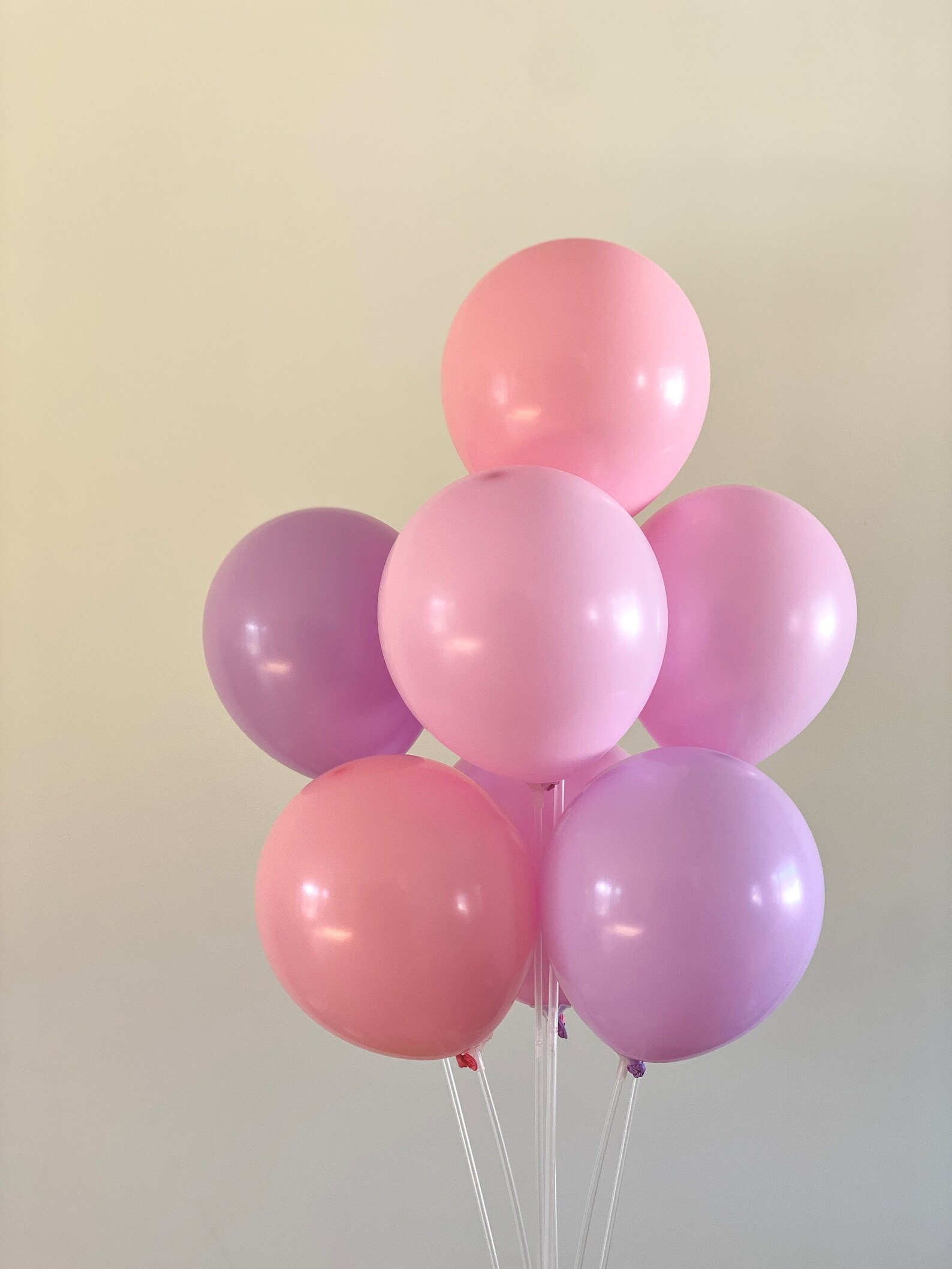 Pastel Pink Purple Double Layer Color Balloon Set, Girls Pink Balloons ...