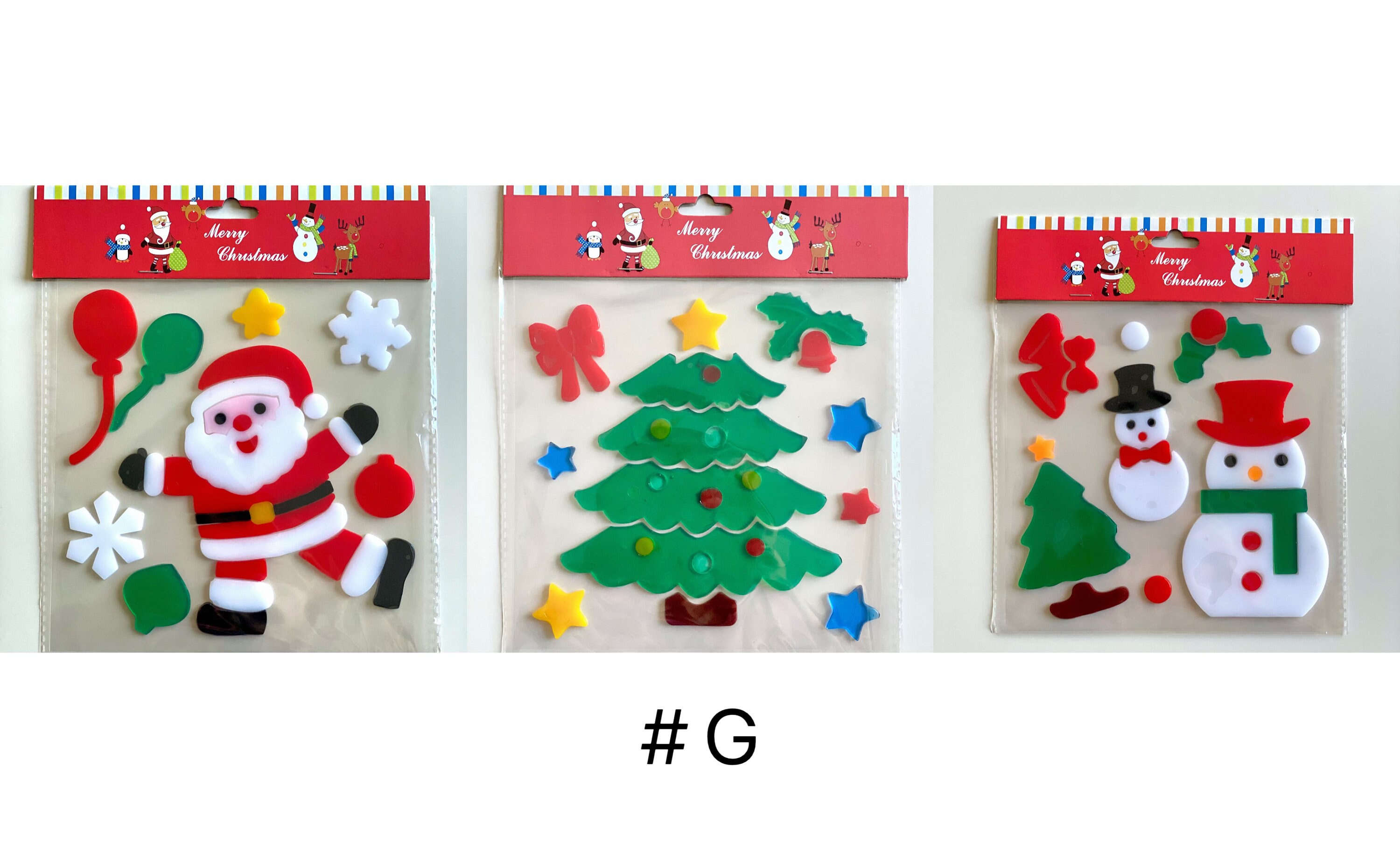 Christmas Window Stickers Gel Clings, Christmas Stickers Decorations ...