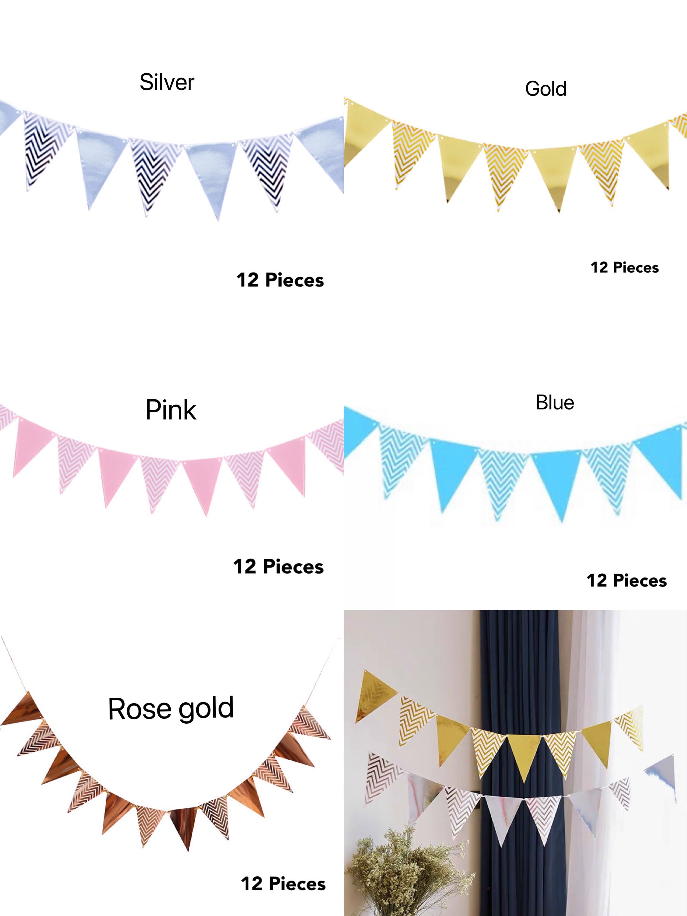 Happy Birthday Banner Triangle Banner Decor Birthday Party - Etsy