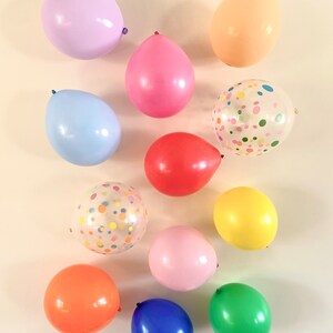 12 Pack Rainbow Balloon Set for Birthday Event Party, Colorful Balloons ...