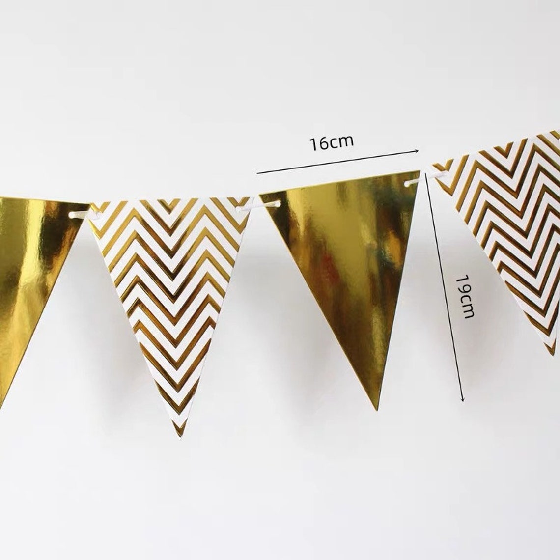 Happy Birthday Banner, Triangle Banner Decor, Birthday Party Banner ...