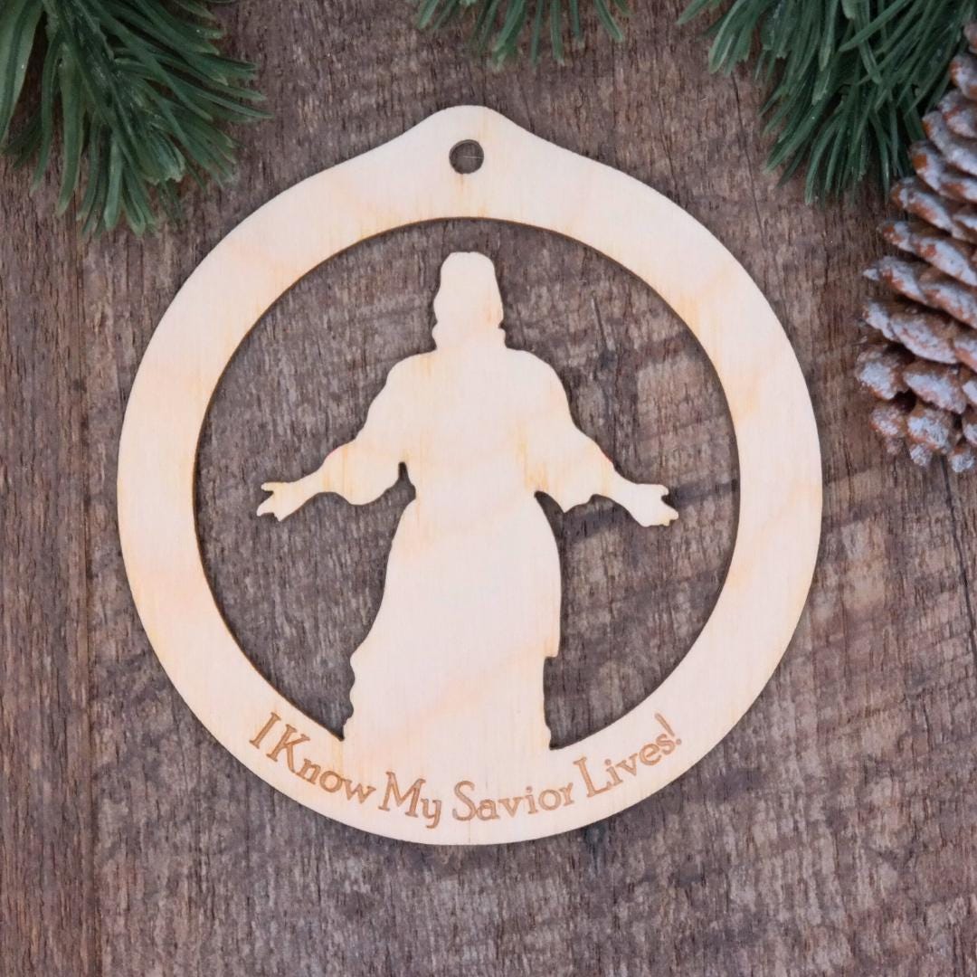 Laser-cut Jesus Christ Ornament: Baltic Birch Spiritual Decor - Etsy