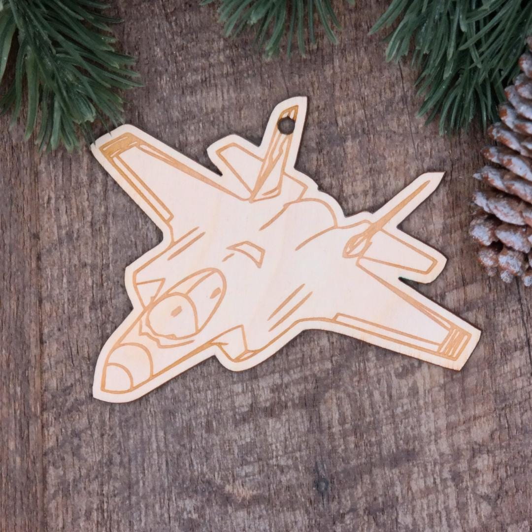 F-35 Fighter Jet Wooden Ornament - Etsy