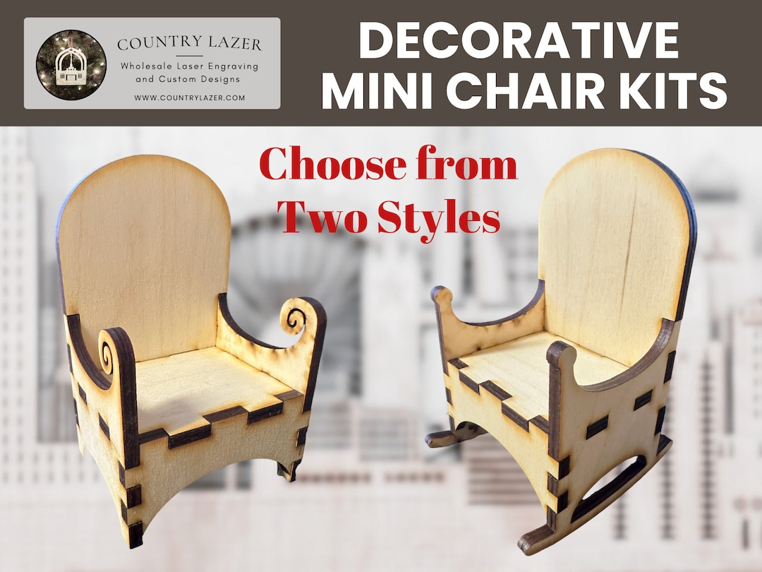 DIY Mini Chair Kit - Customizable Baltic Birch Rocking Chair, Creative ...