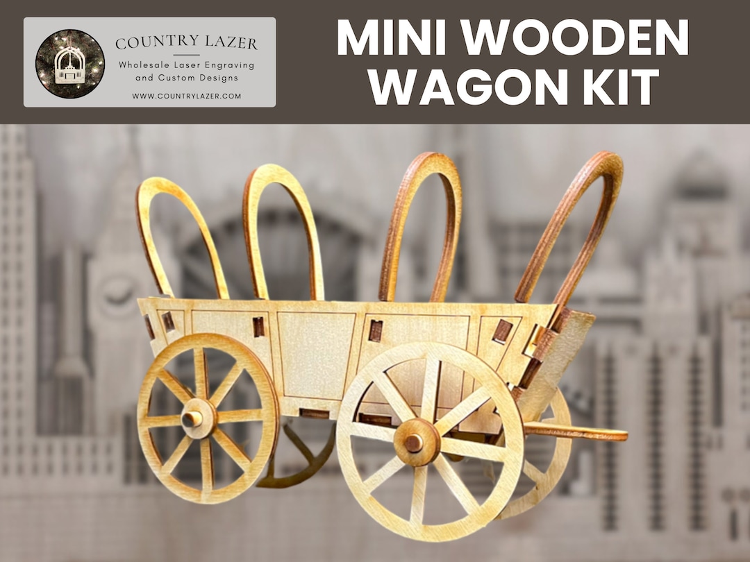 Baltic Birch Wooden Pioneer Wagon Display DIY Kit - Etsy