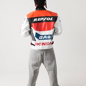 Racer Leather Jacket, Y2K Leather Jacket, NASCAR Leather Jacket, Racer ...