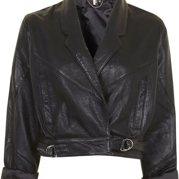 Cropped Biker Jacket - Etsy