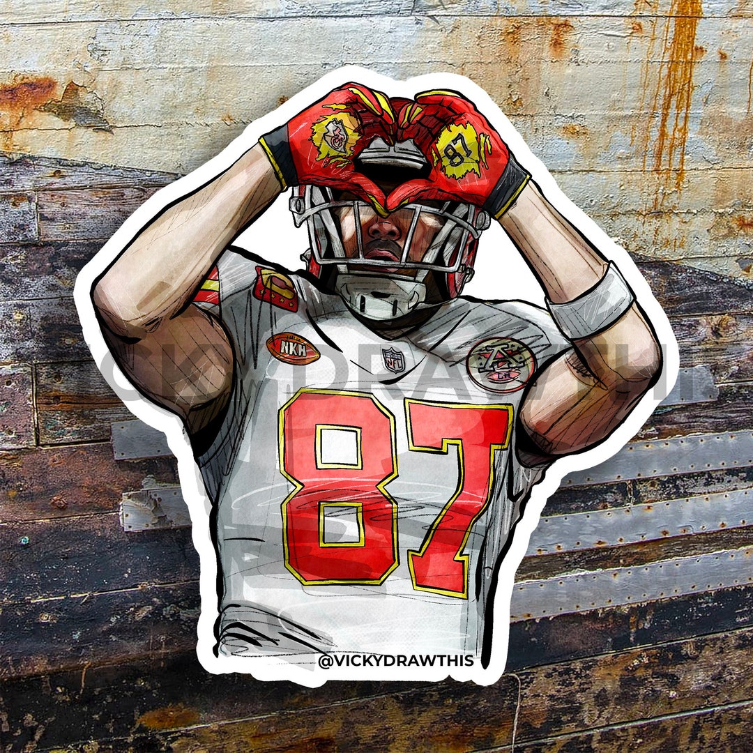 Travis Kelce Heart Sticker - Etsy