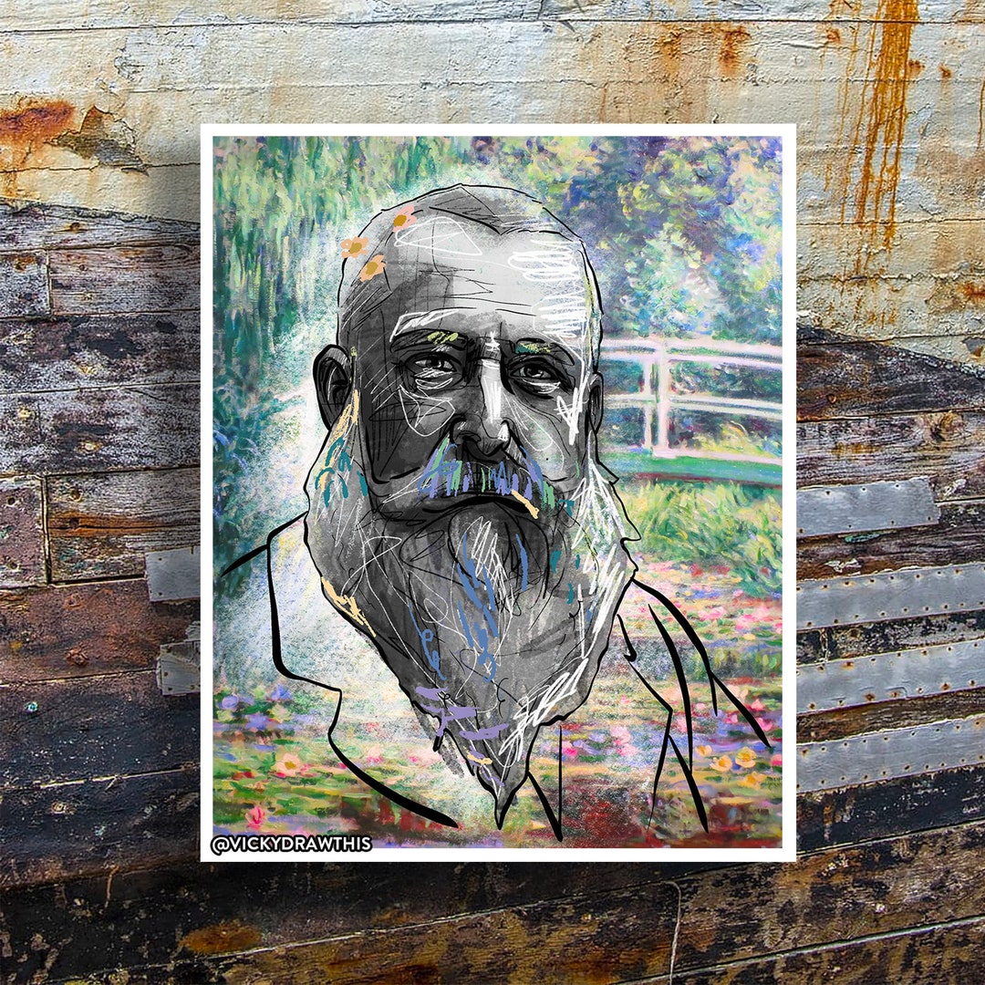 Claude Monet Sticker - Etsy