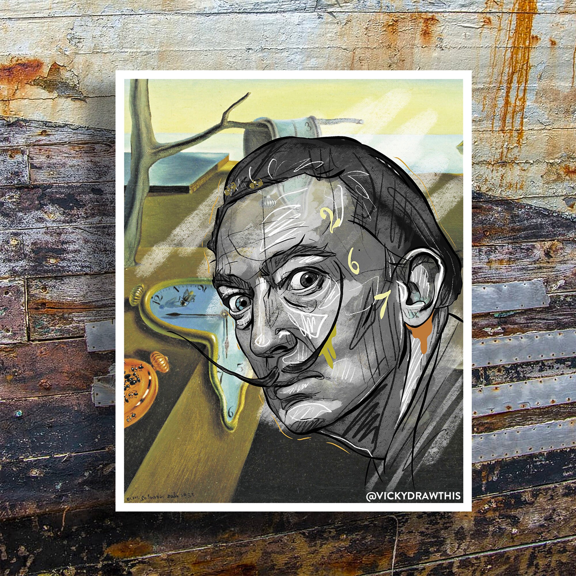 Salvador Dali Sticker | Etsy