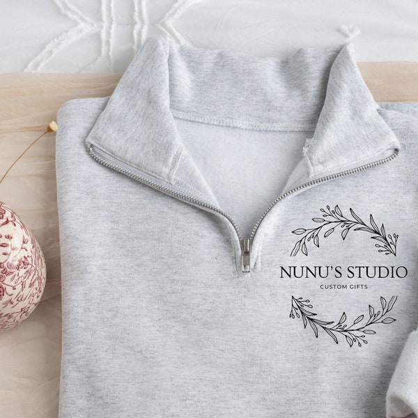 Custom Embroider Quarter Zip Up Etsy
