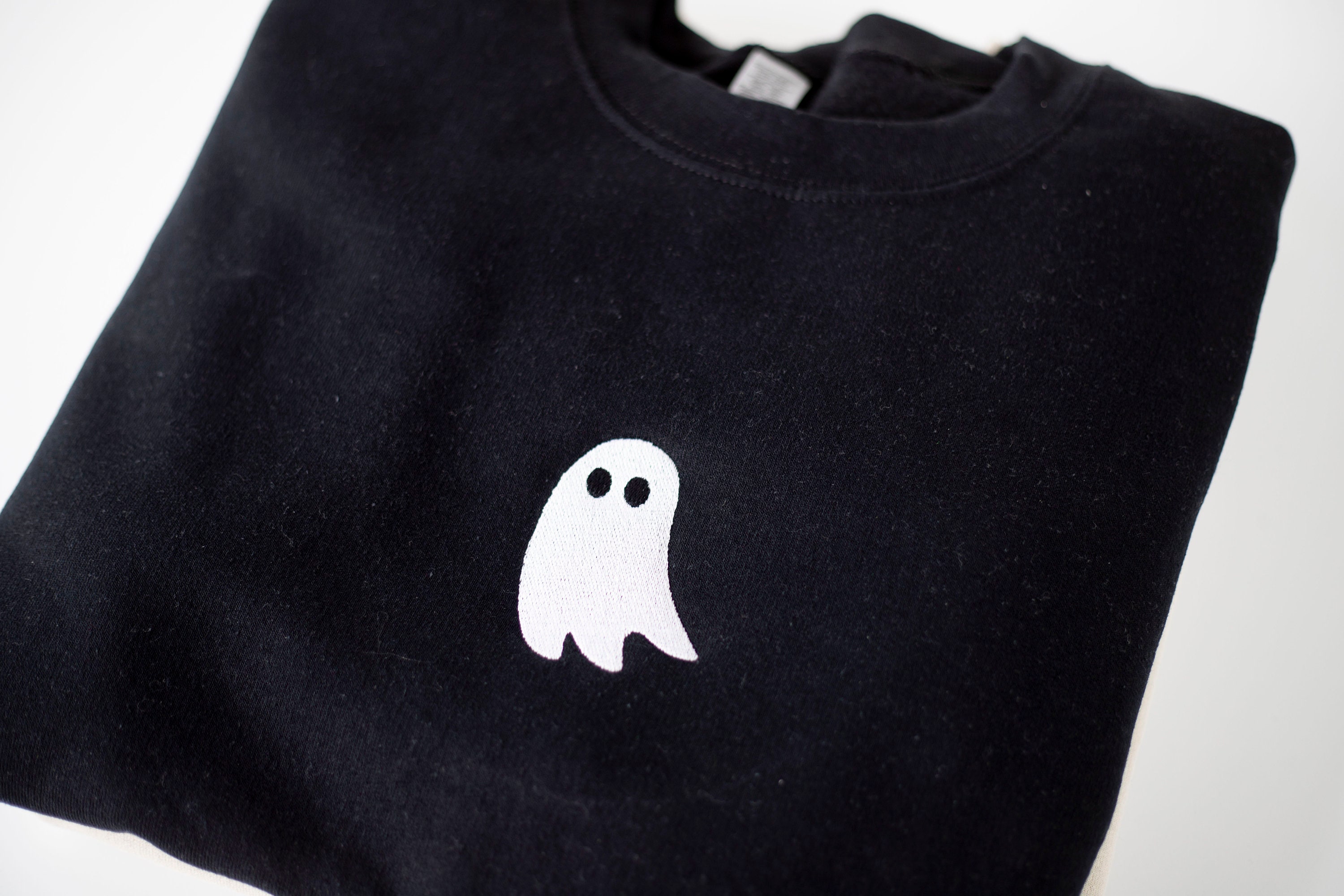 Embroidered Cute Ghost Sweatshirt Embroidered Fall - Etsy