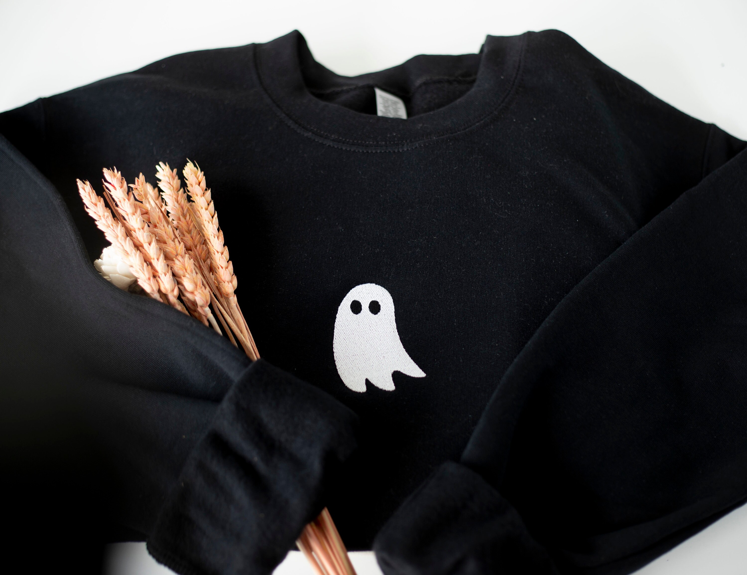 Embroidered Cute Ghost Sweatshirt Embroidered Fall - Etsy