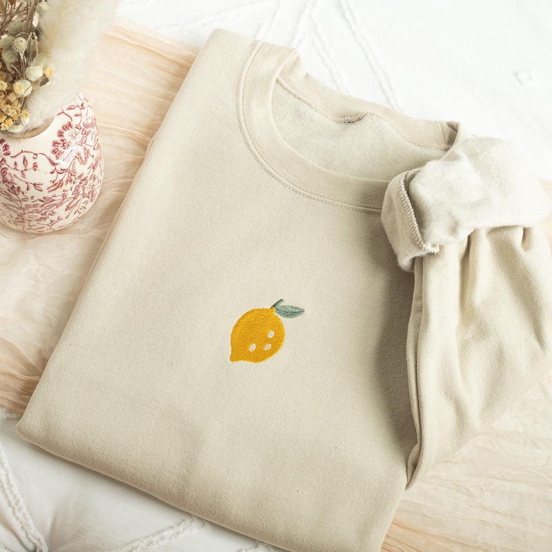 Embroidered Lemon - Etsy