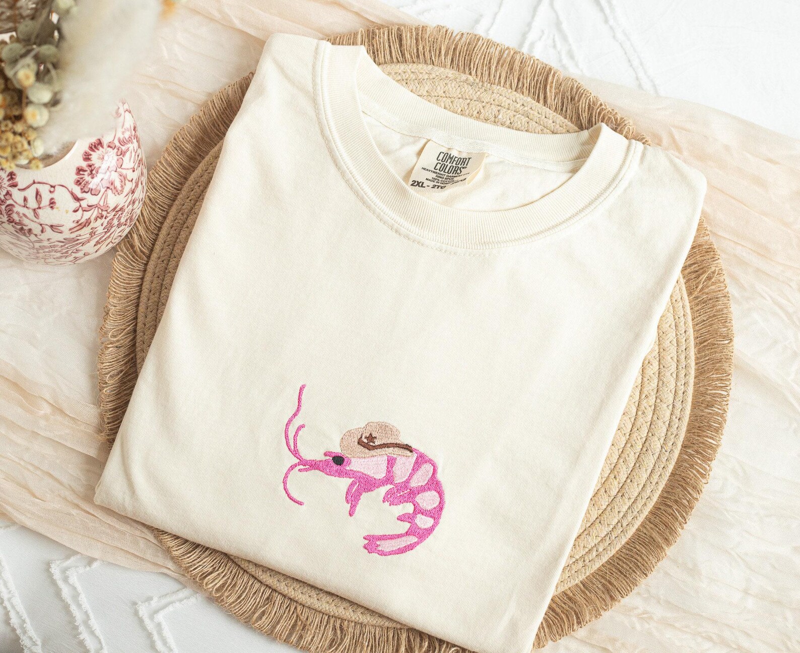 Embroidered Shrimp Sheriff Comfort Colors T-shirt: Goofy Gift - Etsy