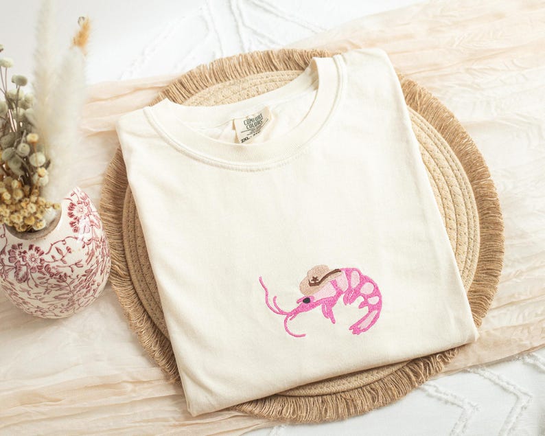 Embroidered Shrimp Sheriff Comfort Colors T-shirt: Goofy Gift - Etsy