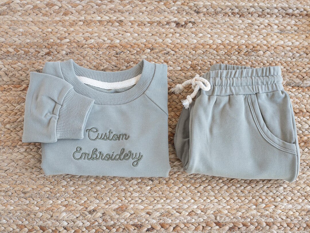 Embroidered Custom Jogger Set for Baby Toddler, Toddler Track Suit ...