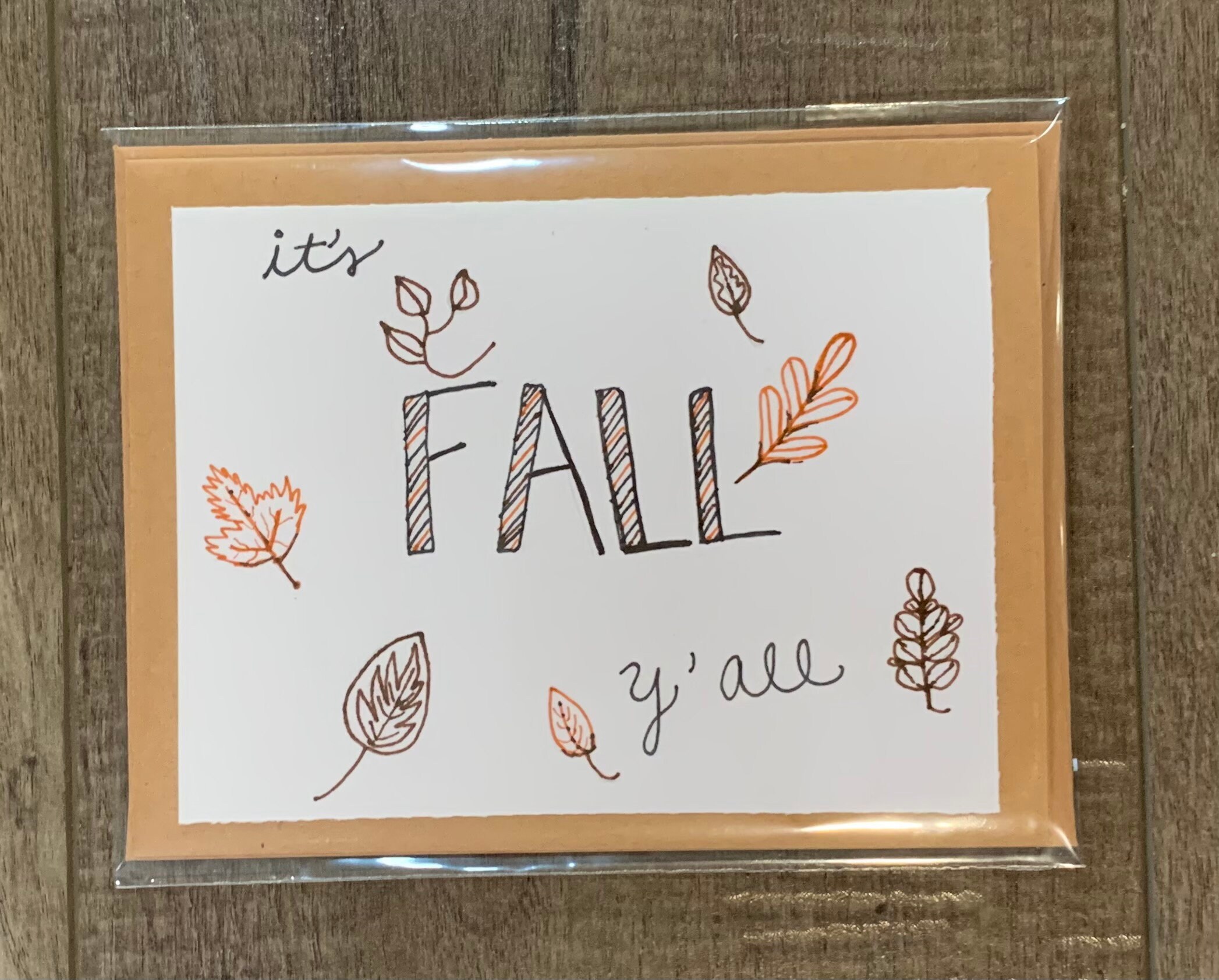Bundle/set of 4 Handmade Fall-themed Cards - Etsy