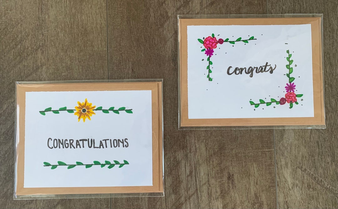 Bundle/set of 2 Congratulation Cards - Etsy