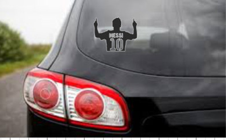 Messi Car Vinyl Decal - Etsy