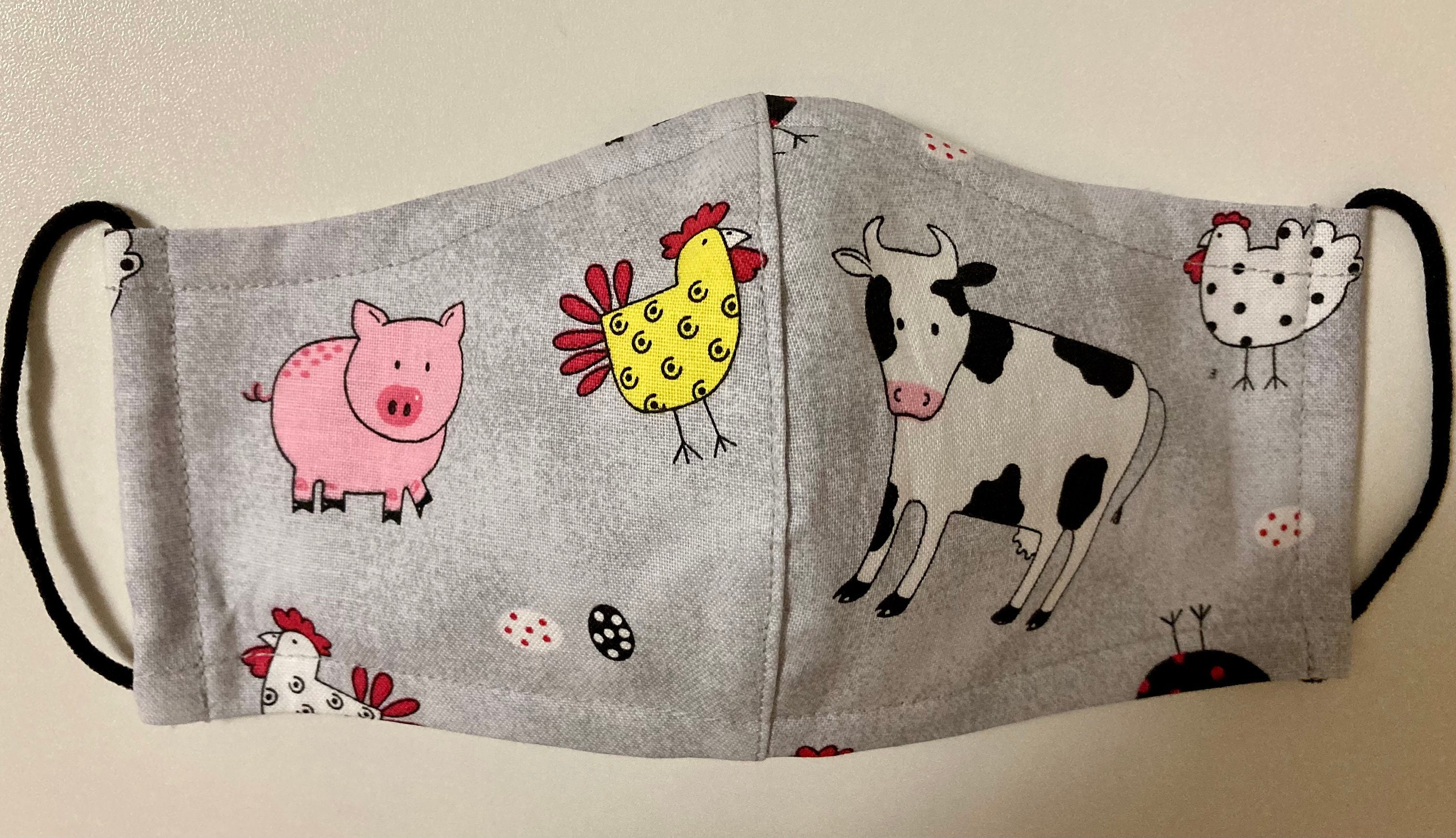Childs Face Mask Farm Face Mask Kids Face Mask - Etsy