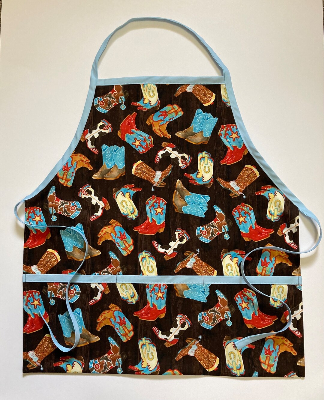 Western Kids Apron: Cowboy Boot Print, Ages 3-6 - Etsy