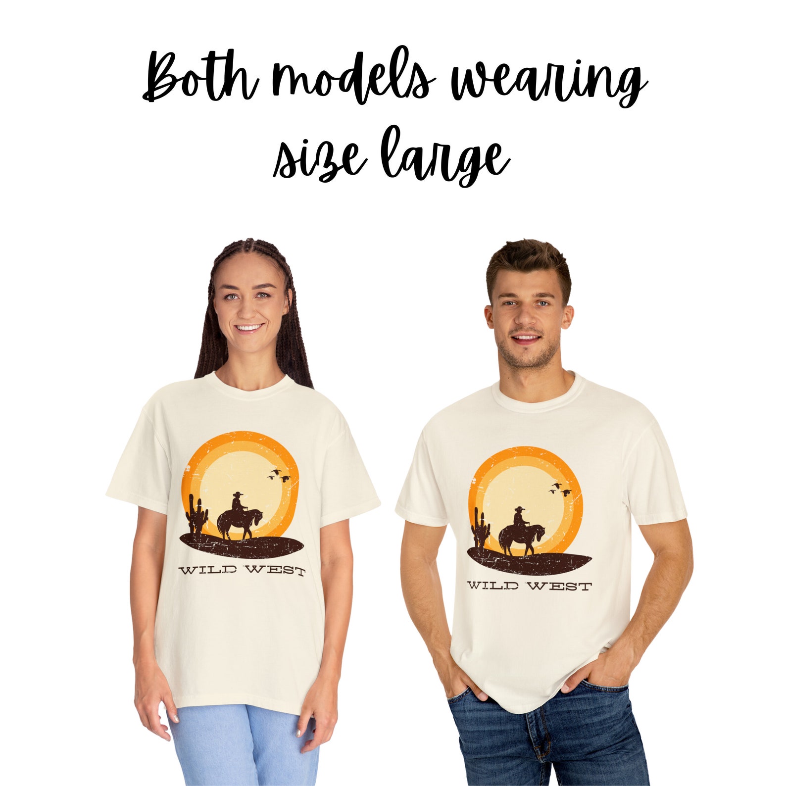 Wild West Cowboy Shirt, Desert Cowboy Tee, Sunset Desert T-shirt - Etsy