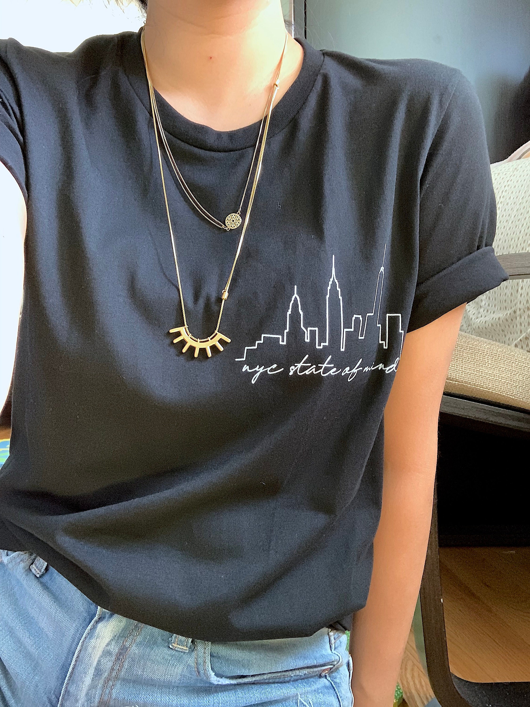 Minimal New York City Skyline T-shirt Abstract Line Art New | Etsy
