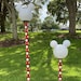 Short Post Mickey Lamp With Multi-color LED Lights, Short Pole & Base ...