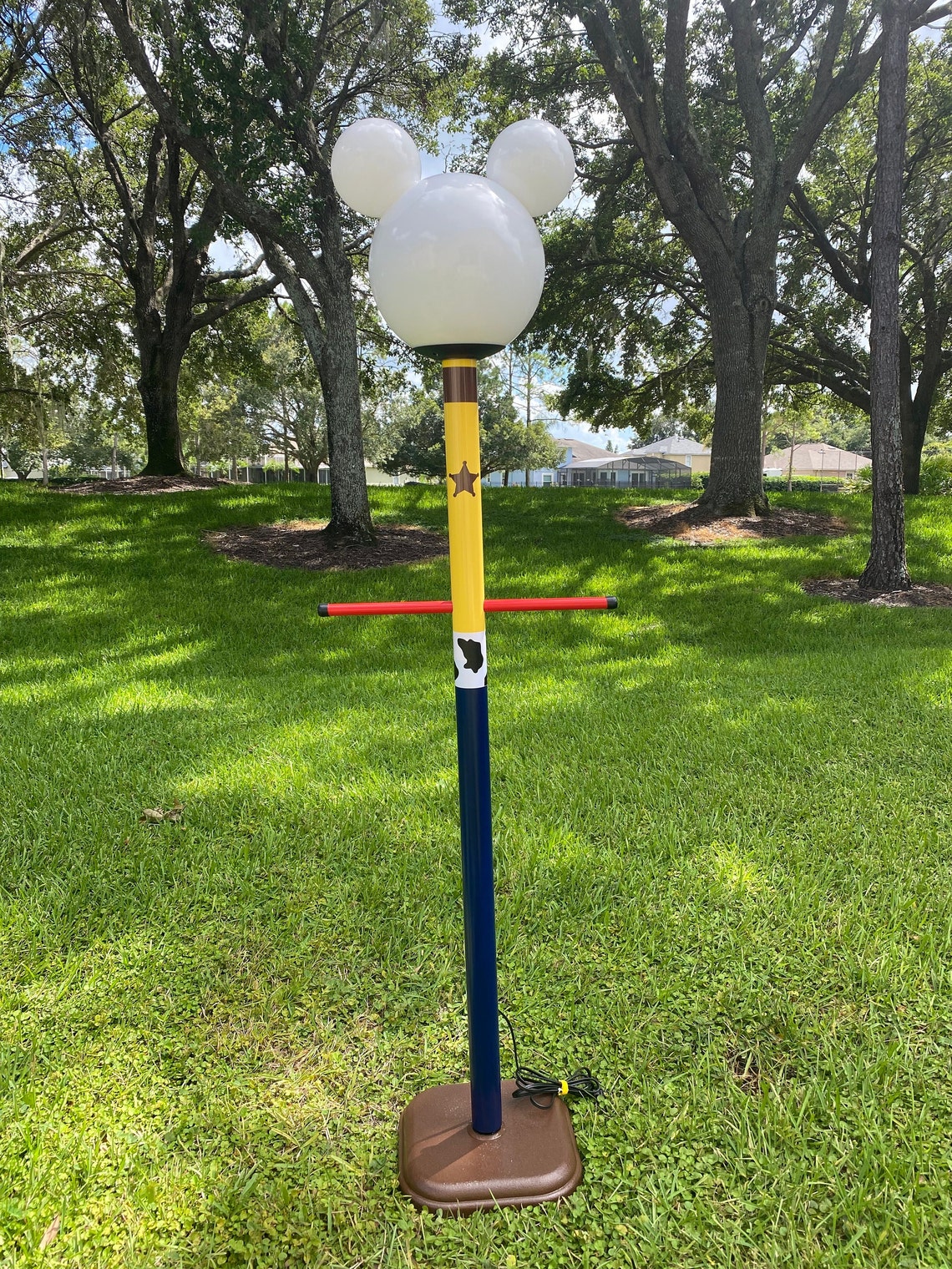 Mickey Lamp W/ Multi-color LED Lights Post & Base FREE - Etsy