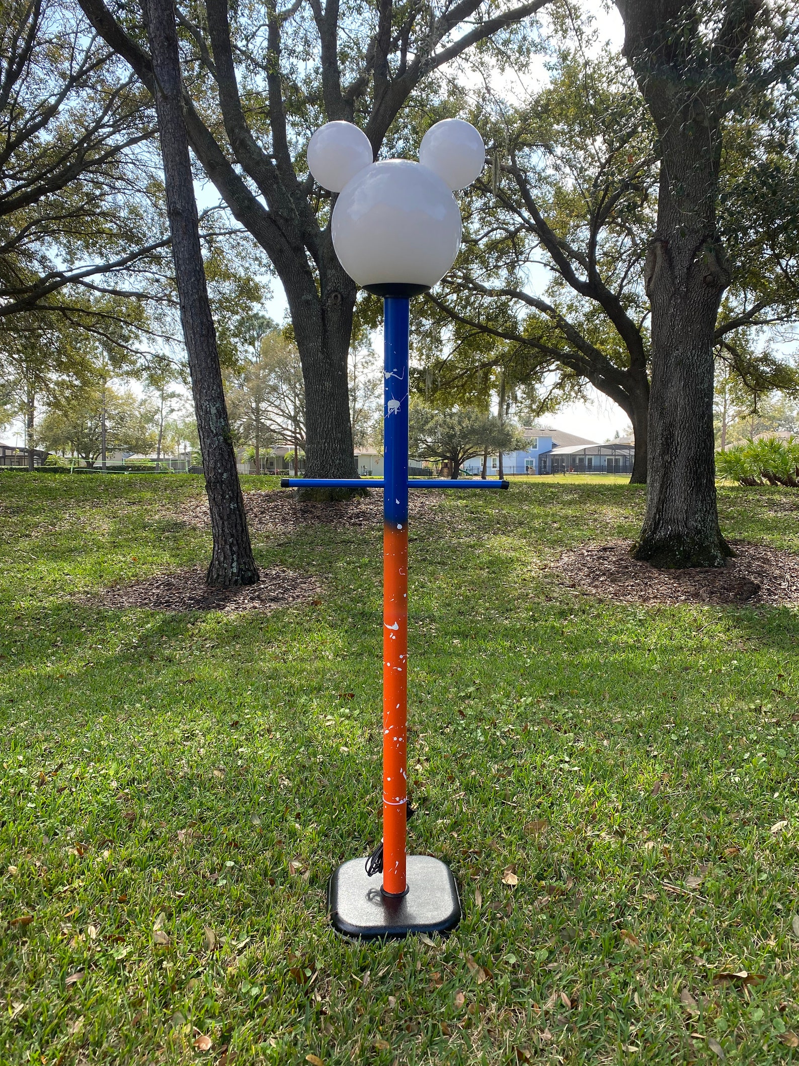 Mickey Lamp W/ Multi-color LED Lights Post & Base FREE Local Hand ...