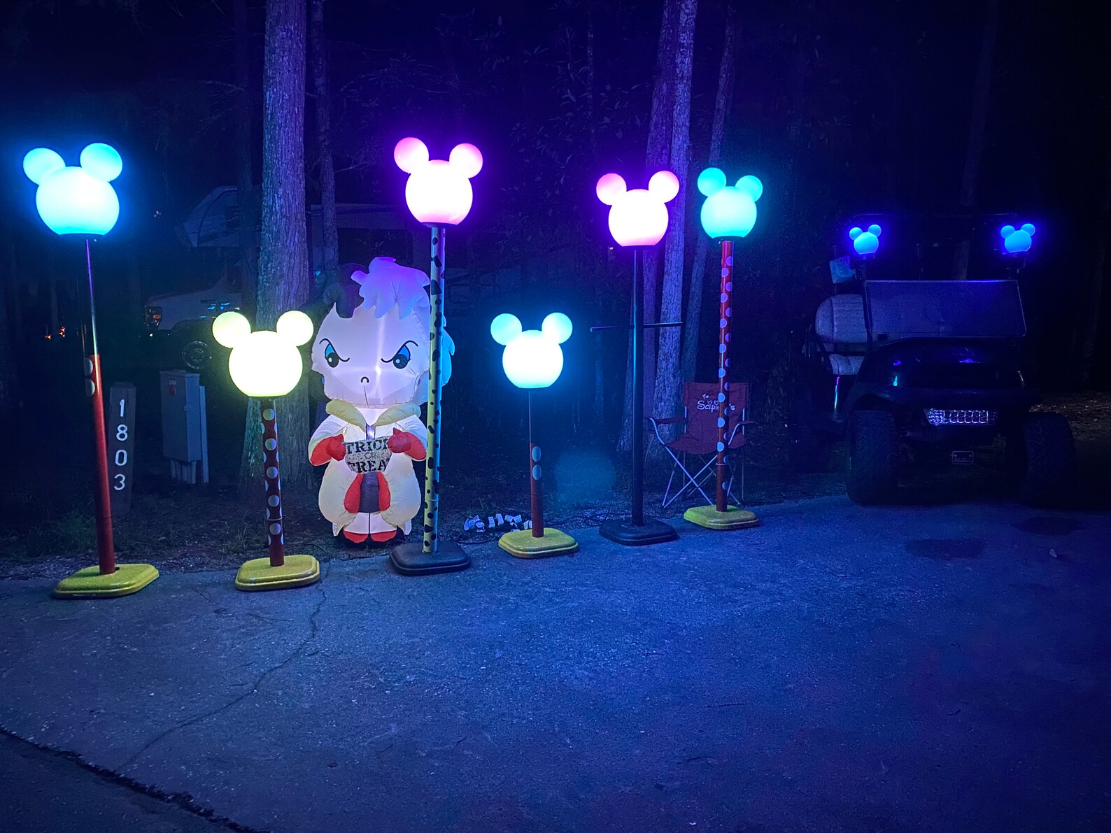 Mickey Lamp W/ Multi-color LED Lights Post & Base FREE - Etsy